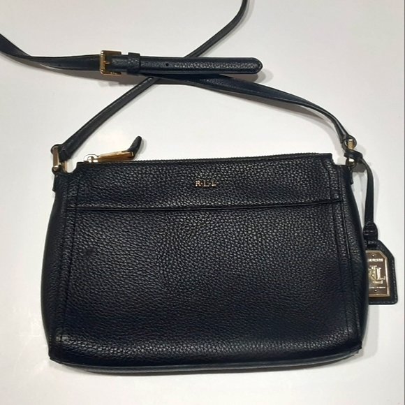 RLL Ralph Lauren | Bags | Ralph Lauren Rll Black Crossbody Leather ...